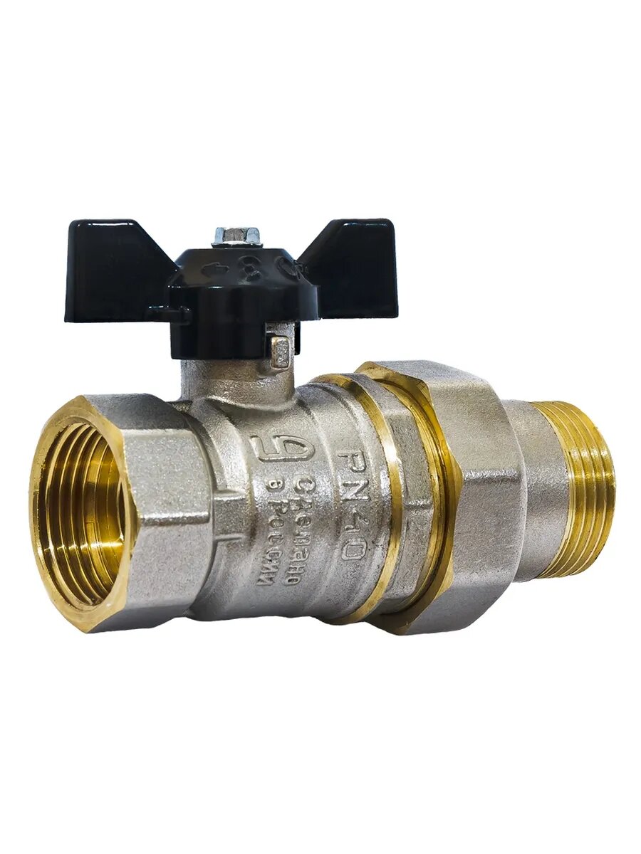 Кран шаровой латунный Pride 47.15 Ду 15 Ру 40 вн-американка