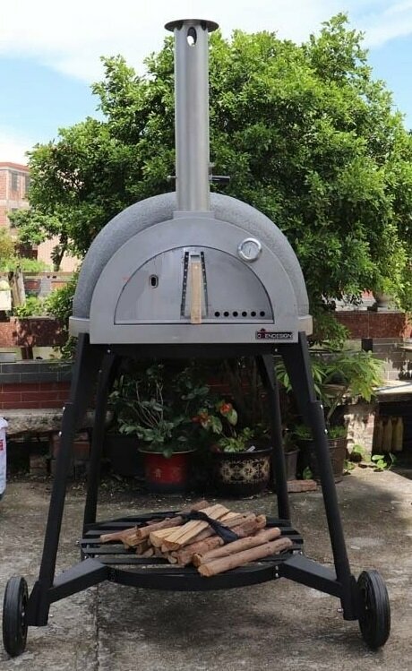 Купольная печь для пиццы, Пицца Печь Газовая, Газовая глиняная печь для пиццы, мобильная версия (70 см)