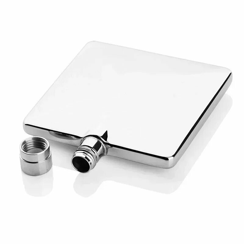 Плоские фляги из нержавеющей стали серебристого цвета 4 унции A-1pcs