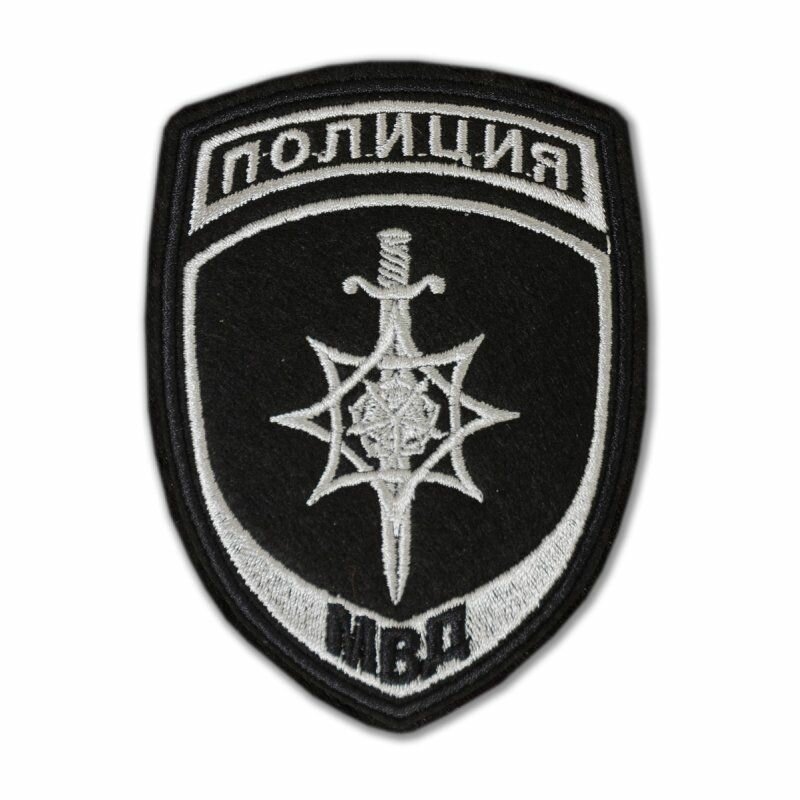 Шеврон сотрудников подразделений госзащиты МВД 75х100, приказ 777. С липучкой. Размер 75x100 мм по вышивке.