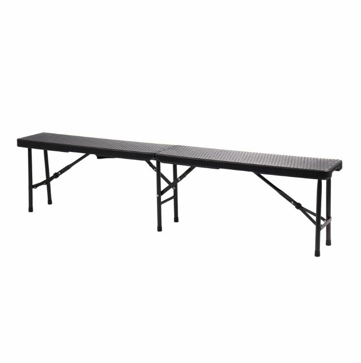 Скамейка складная 180х25х43 см с имитацией плетения