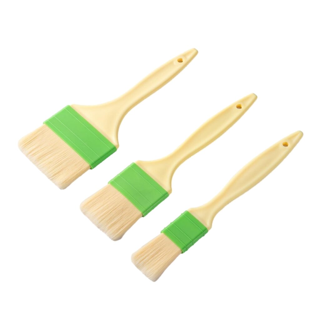 Набор Кистей Для выпечки из 3 частей Прочная Кондитерская Щетка Из Полипропиленового Материала Долговечная Масляная Щетка Подходит для Выпечки и Кондитерских изделий