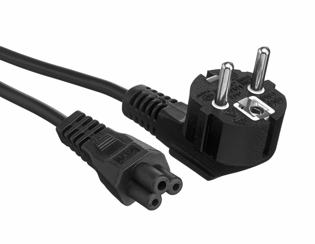 Кабель питания ноутбуков ExeGate Power PC5-1,8P (Евровилка Schuko->С5), 6A, 1.8м, EP280679RUS