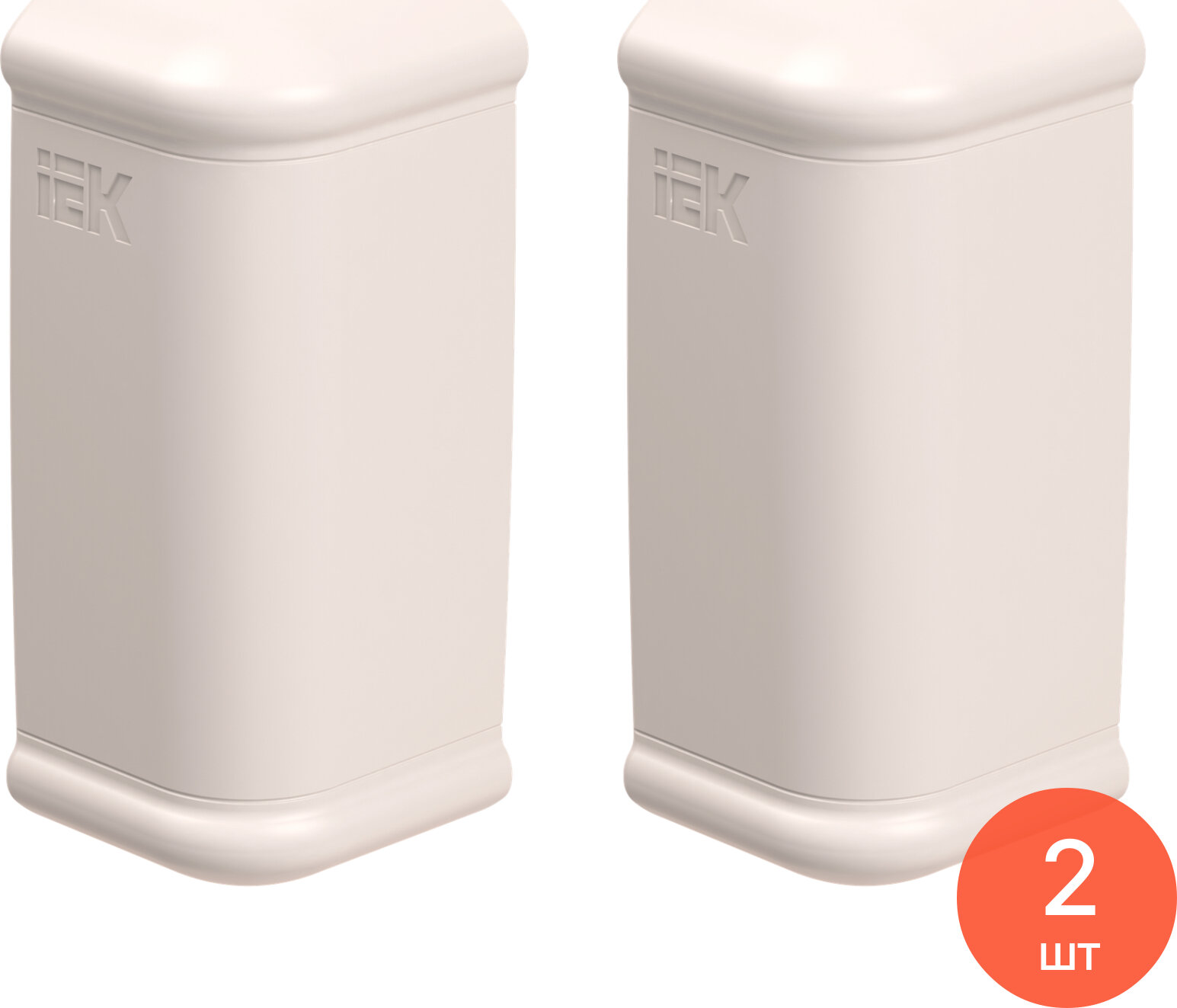 Заглушка IEK / ИЭК Primer, пластиковая белая, размером 150х60мм / аксессуары для кабель каналов (комплект из 2 шт)
