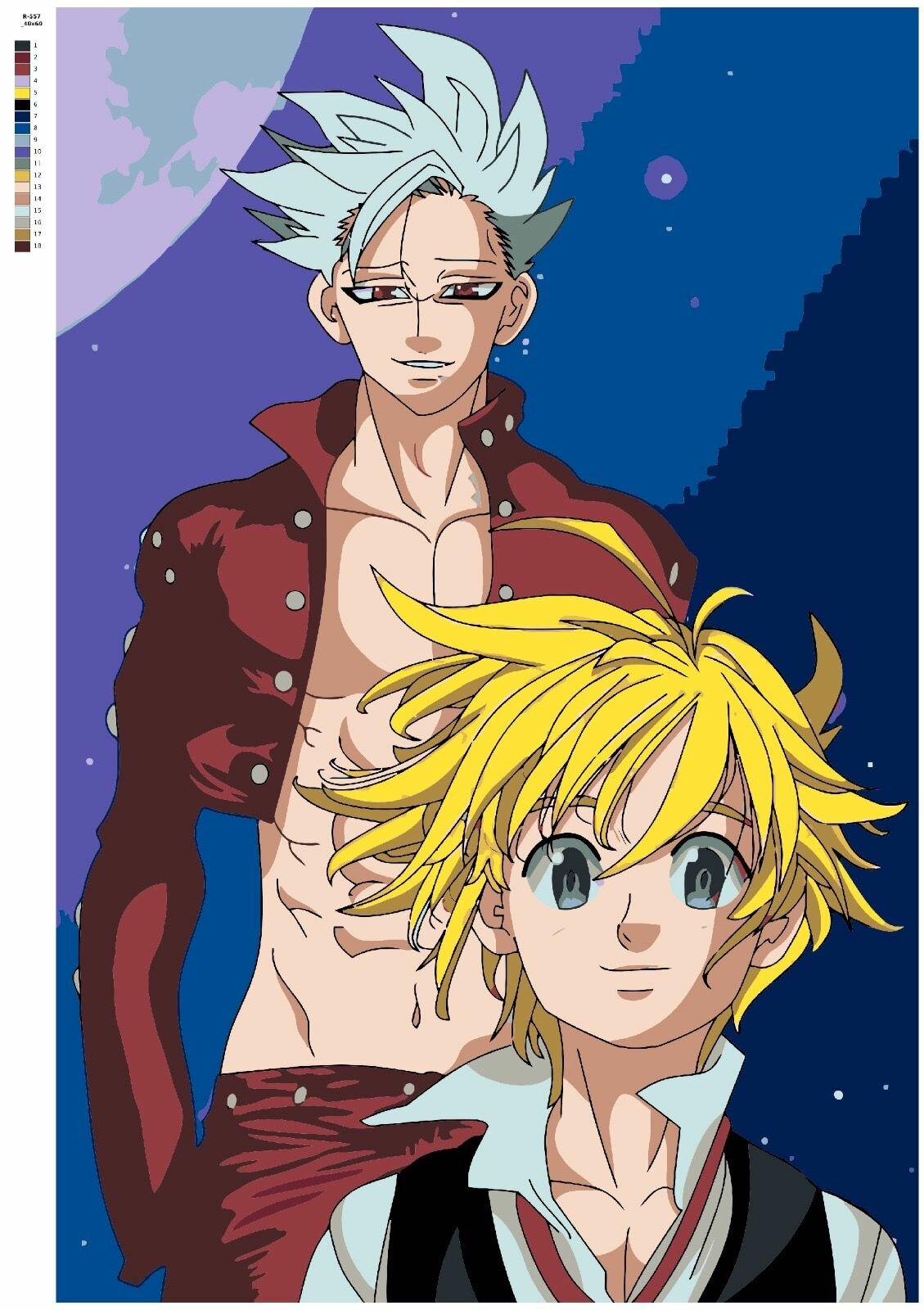 Картина по номерам R-557 "Аниме - Семь смертных грехов" 60х90 см