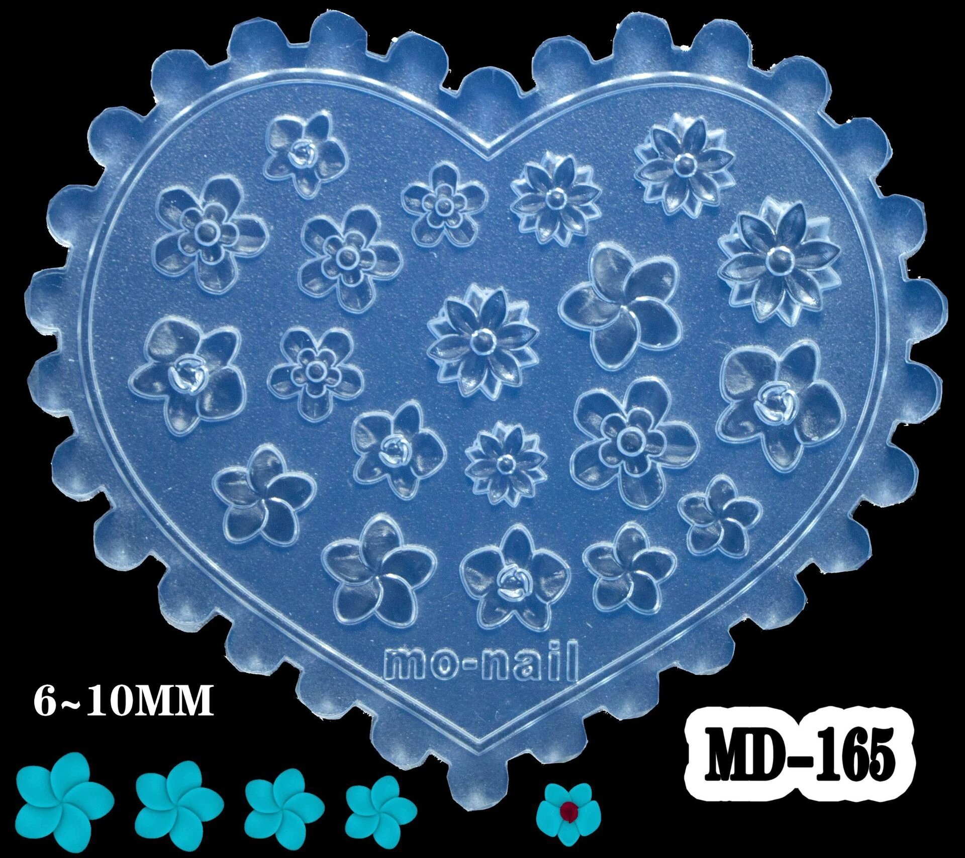 Формы для ногтей MD-165, 3D акриловые, Цвет: MD-165