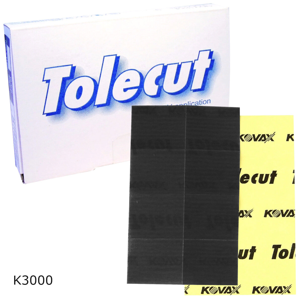 5шт - лист абразивный K3000 29х35мм клейкий черный TOLECUT KOVAX (8шт)