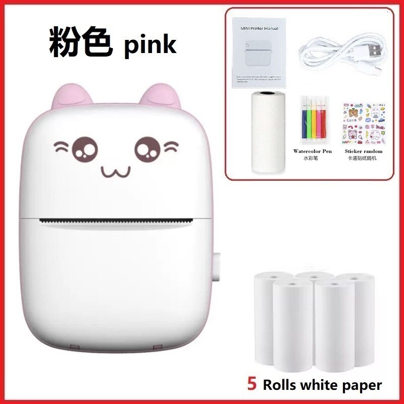 Портативный мини-принтер C9, мини-термопринтер, Bluetooth-принтер для фотографий, карманный принтер для студентов