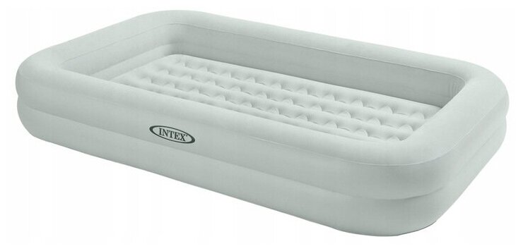 Детская надувная кровать Kidz Travel Bed Set INTEX с насосом, 107х168x25 см