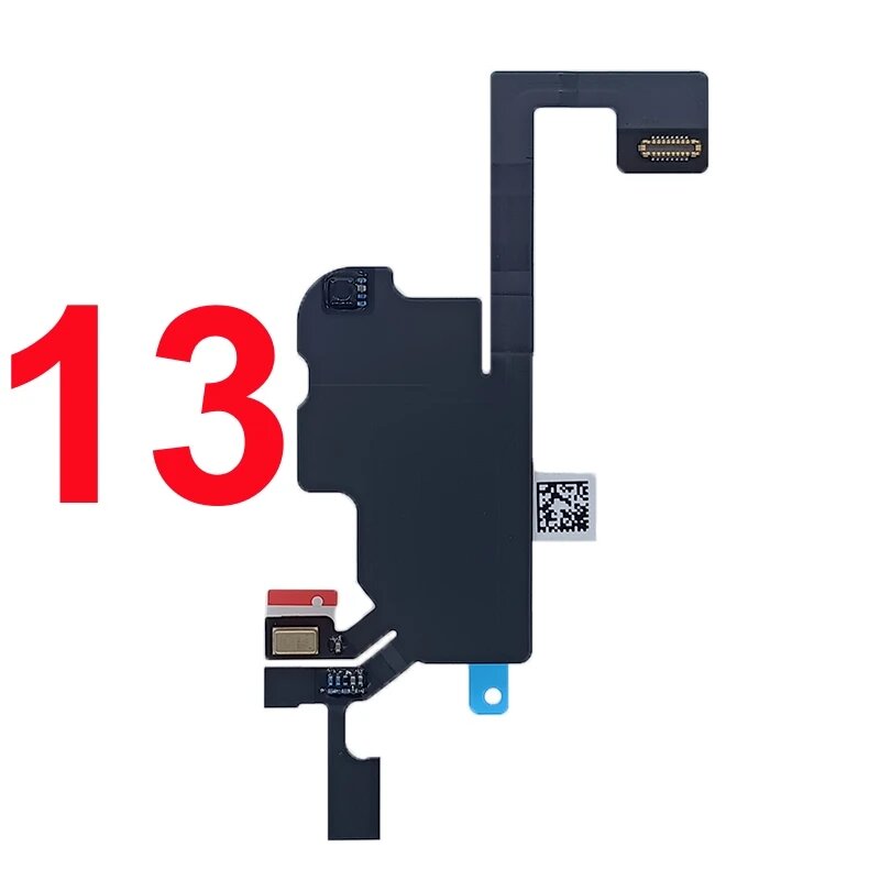 1 шт, гибкий кабель с датчиком приближения для наушников для iPhone 11 12 14 Pro Max 15 Plus 13, мини-микрофон без динамика, ремонт микрофона
