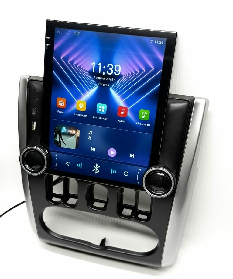 Большая магнитола Tesla Drive One 4/64 с крутилками Nissan Almera g15 2012-2019