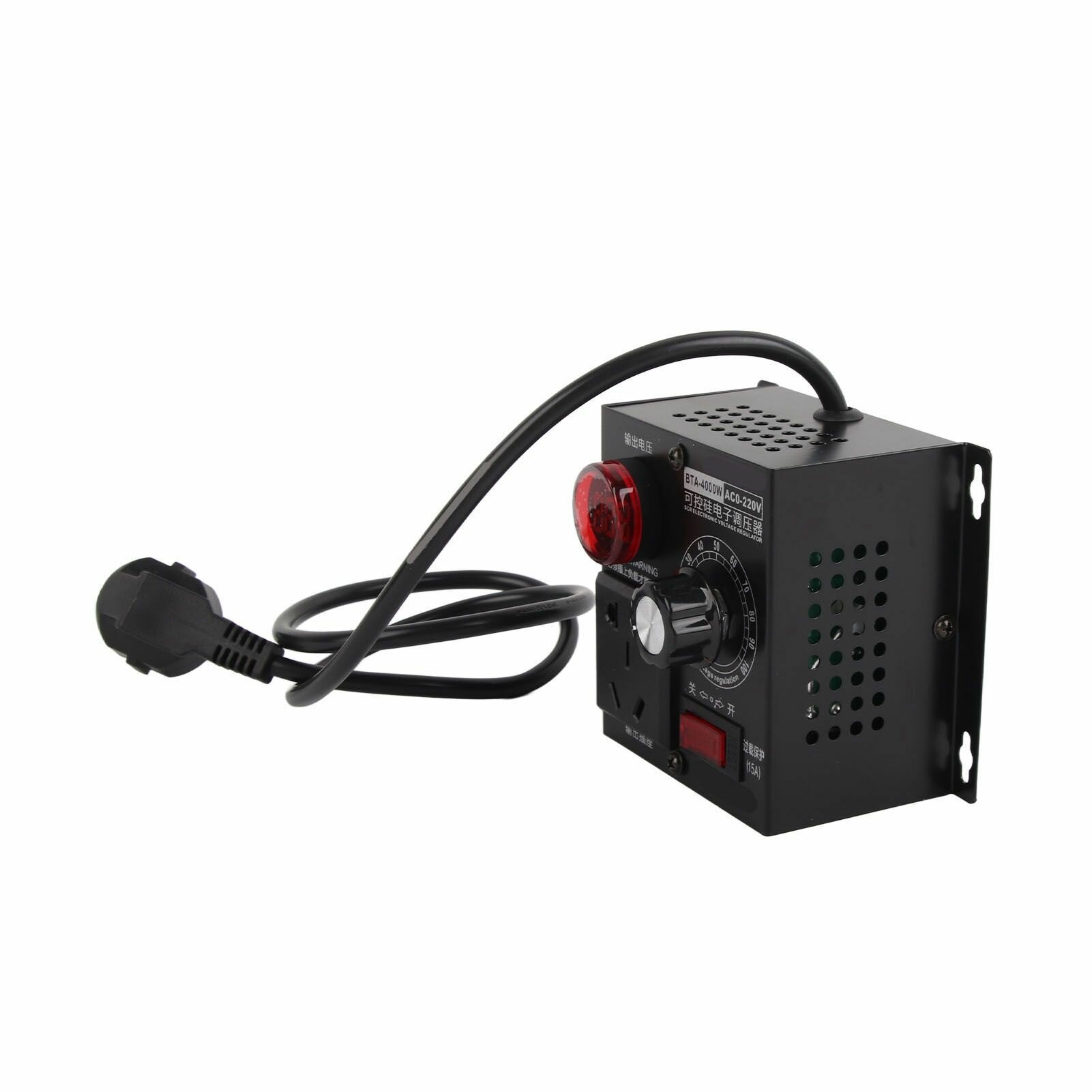 AC 220 В 4000 Вт SCR Регулятор напряжения Двигатель Регулятор скорости вращения вентилятора Диммер (вилка европейского стандарта)