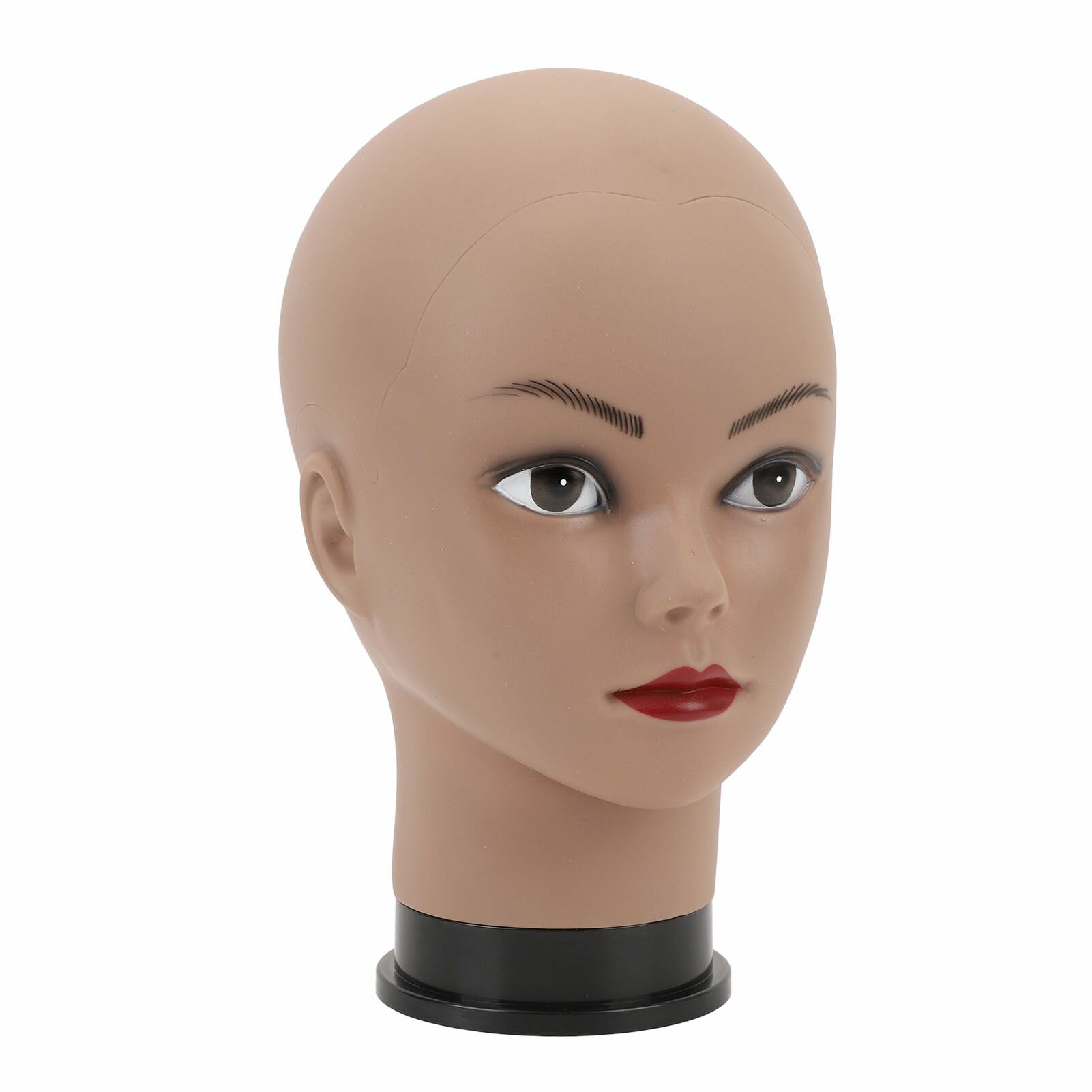 Лысая манекенная голова для косметологии с черной кожей, для создания париков и демонстрации очков, высота 28 см