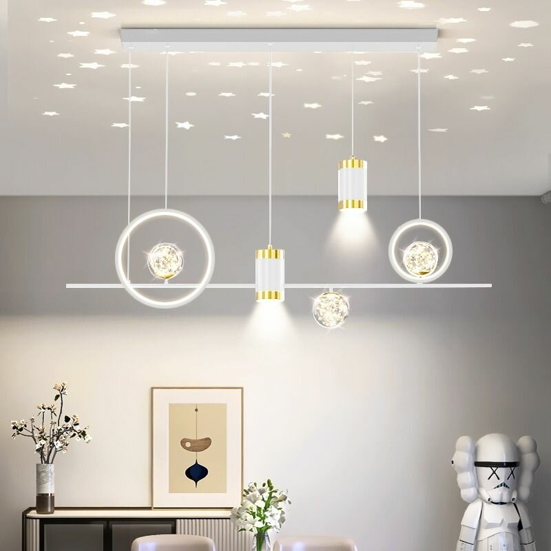 Люстра Потолочная Светодиодная С Лампочками Подходит Для Гостиной, На Кухню Столовой, Спальни Лофт Черная LED