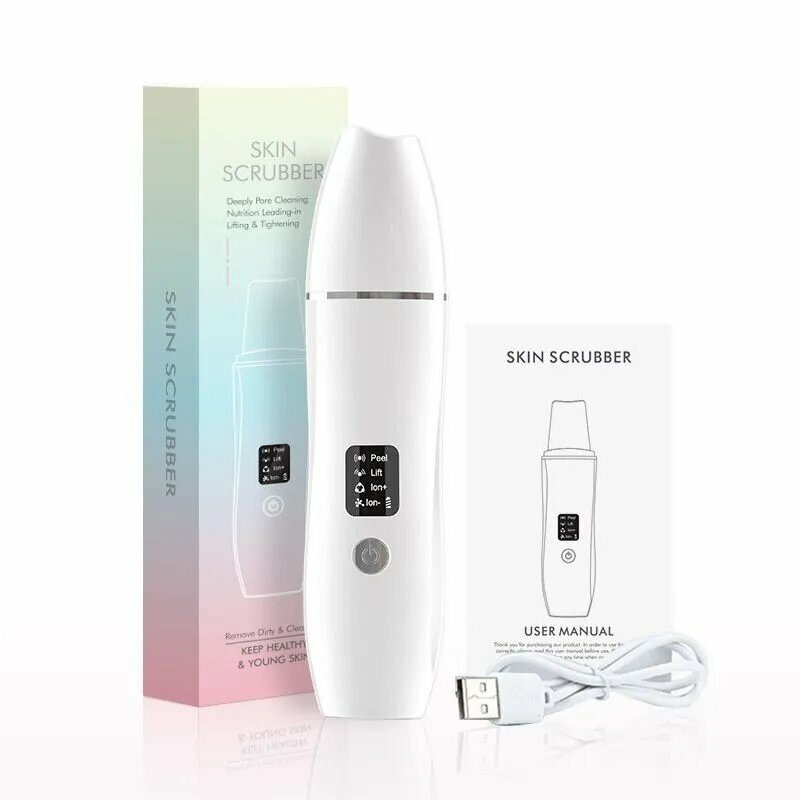 Скрабер для кожи лица от угрей, ультразвуковая чистка лица, аппарат для узкого очищения, лифтинга, питания и увлажнения кожи