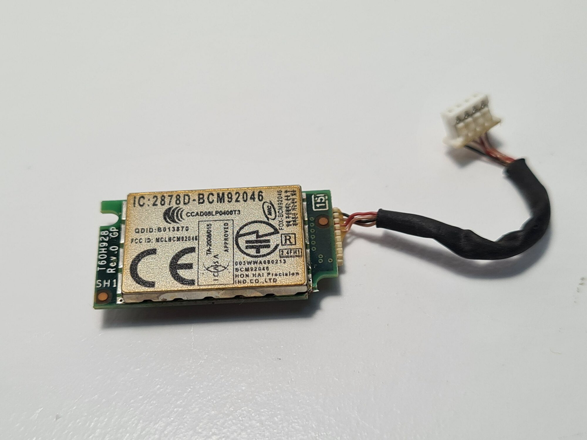 Модуль Bluetooth с шлейфом Broadcom BCM92046 для ноутбука Samsung NP-R520