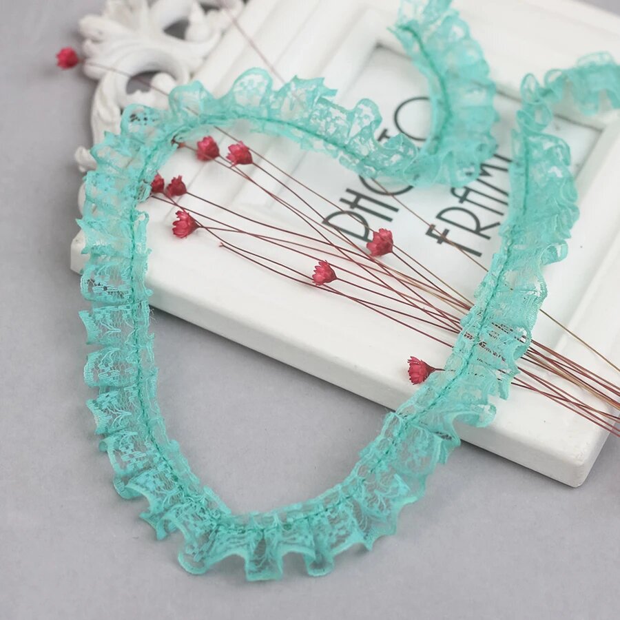 Кружево R5-Ruffled lace бирюзовое 2 ярда