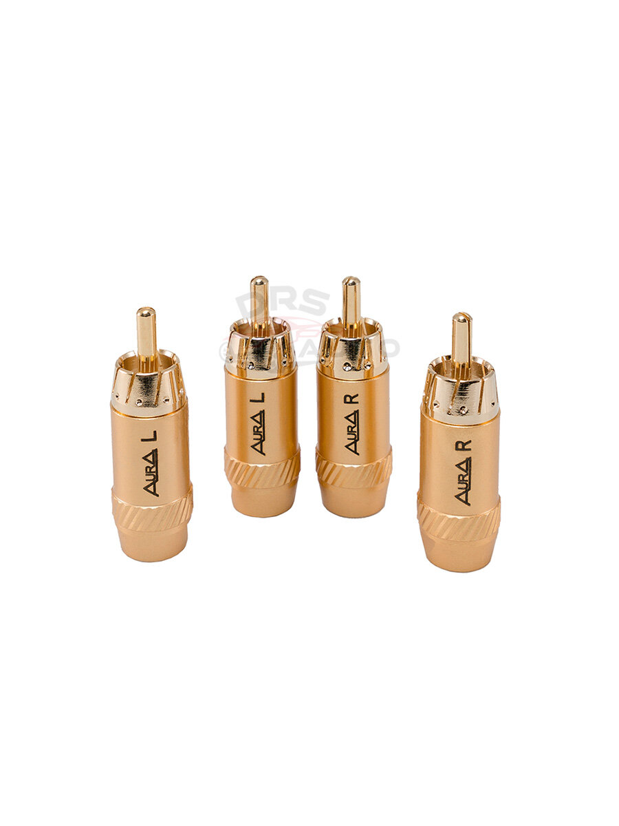 RCA коннектор AurA RCA-P617 RCA для кабеля до 6 мм, 4 шт