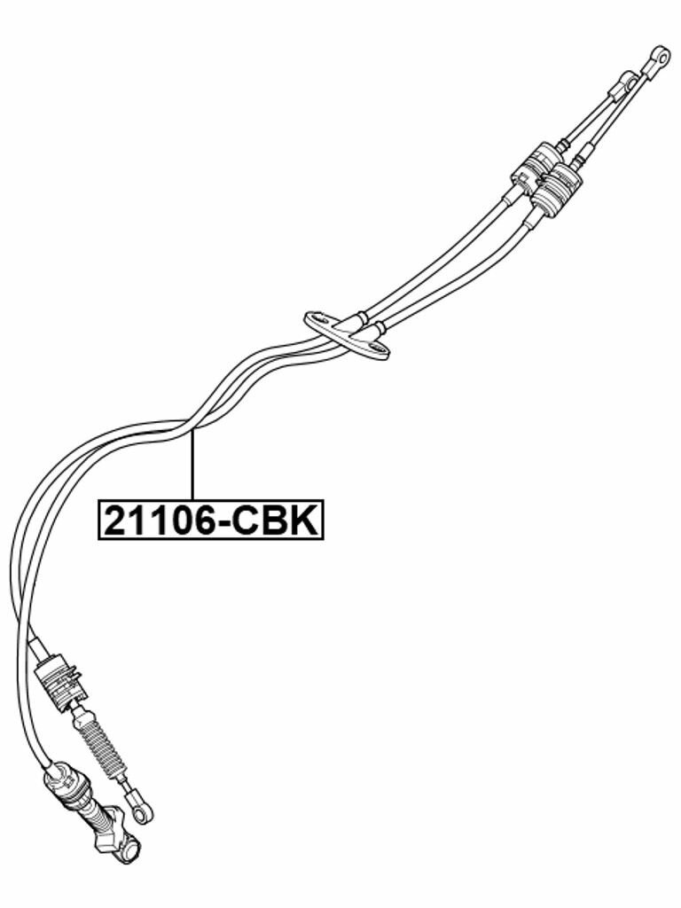 Трос коробки передач FORD 21106-CBK FEBEST.