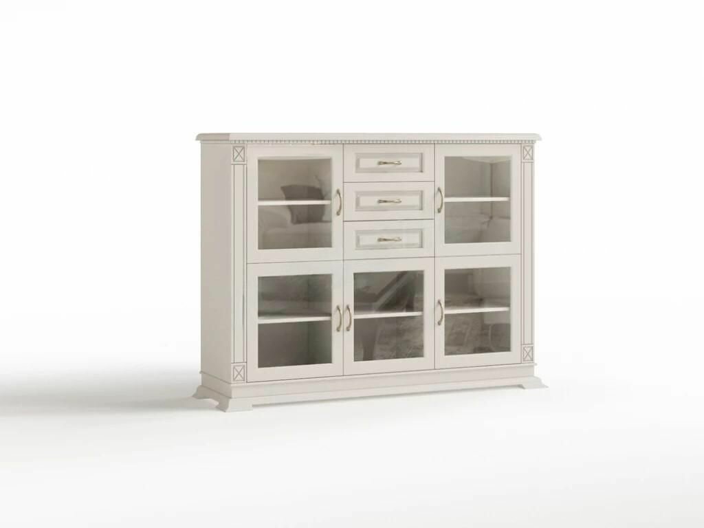 Комод Верди №266 из Массива сосны, 3 ящ, 150х45х120 см, классический орех 2