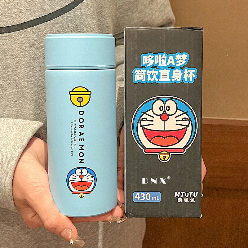Термокружка Doraemon из нержавеющей стали 316, детская переносная прямая кружка для воды, высококачественная кружка, симпатичная молочная кружка