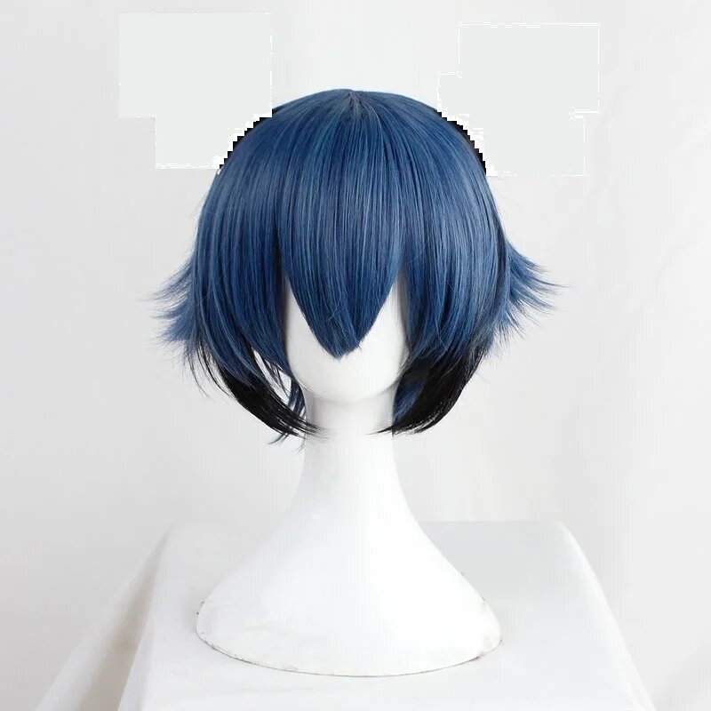 Косплей парик Kagemori Michiru синего цвета Темно-синий, just the wig