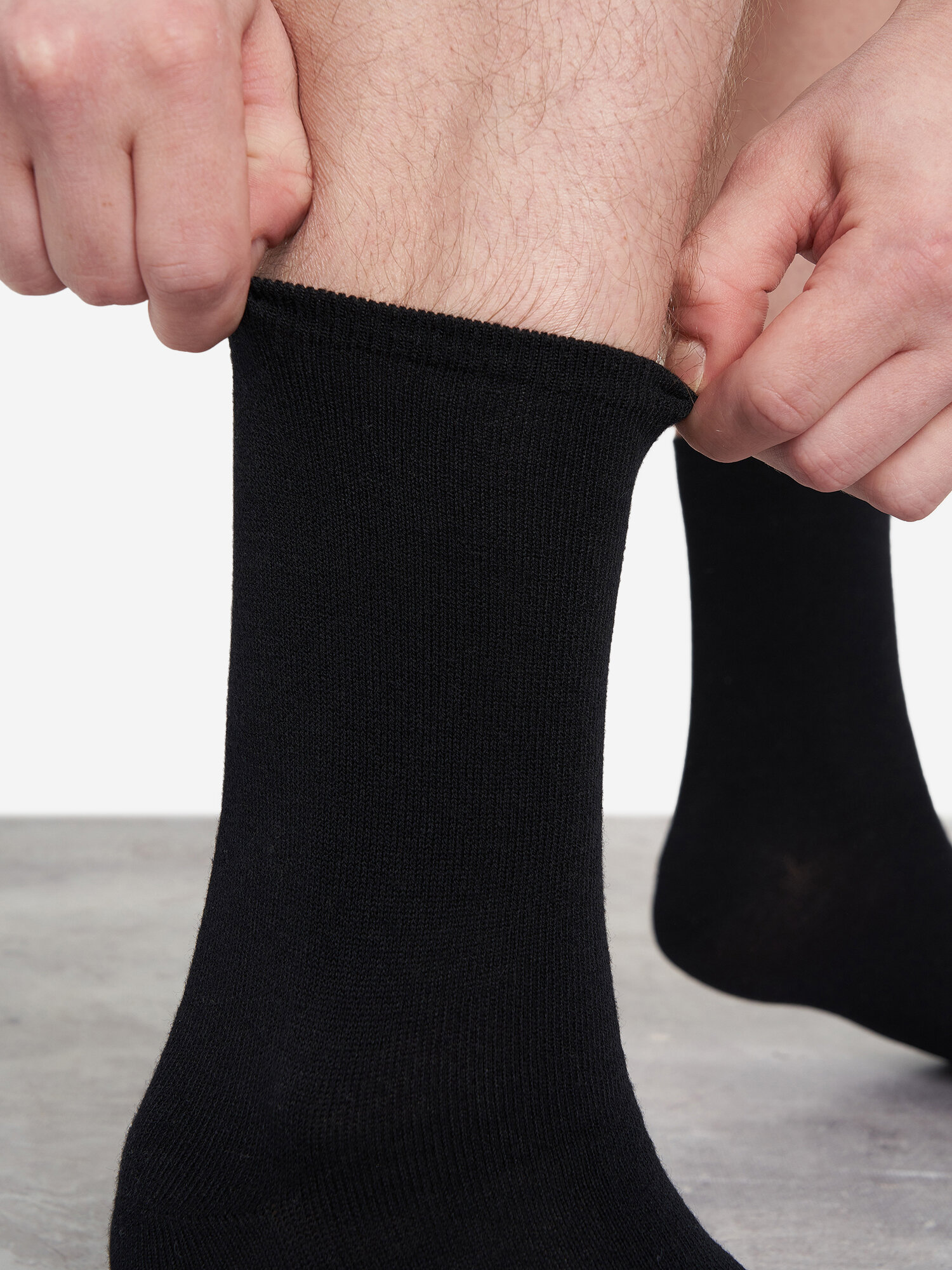Носки спортивные De Mount Unisex socks 5-pack, комплект, 5 пар, размер 39-42, черный — фото 1