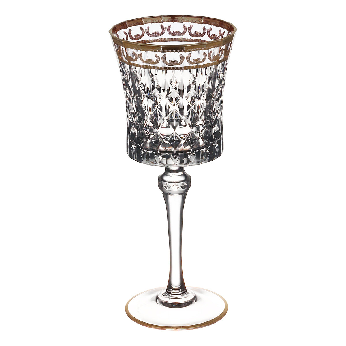 Набор бокалов 270мл.6шт."Lady Diamond Eclat Золотой узор"