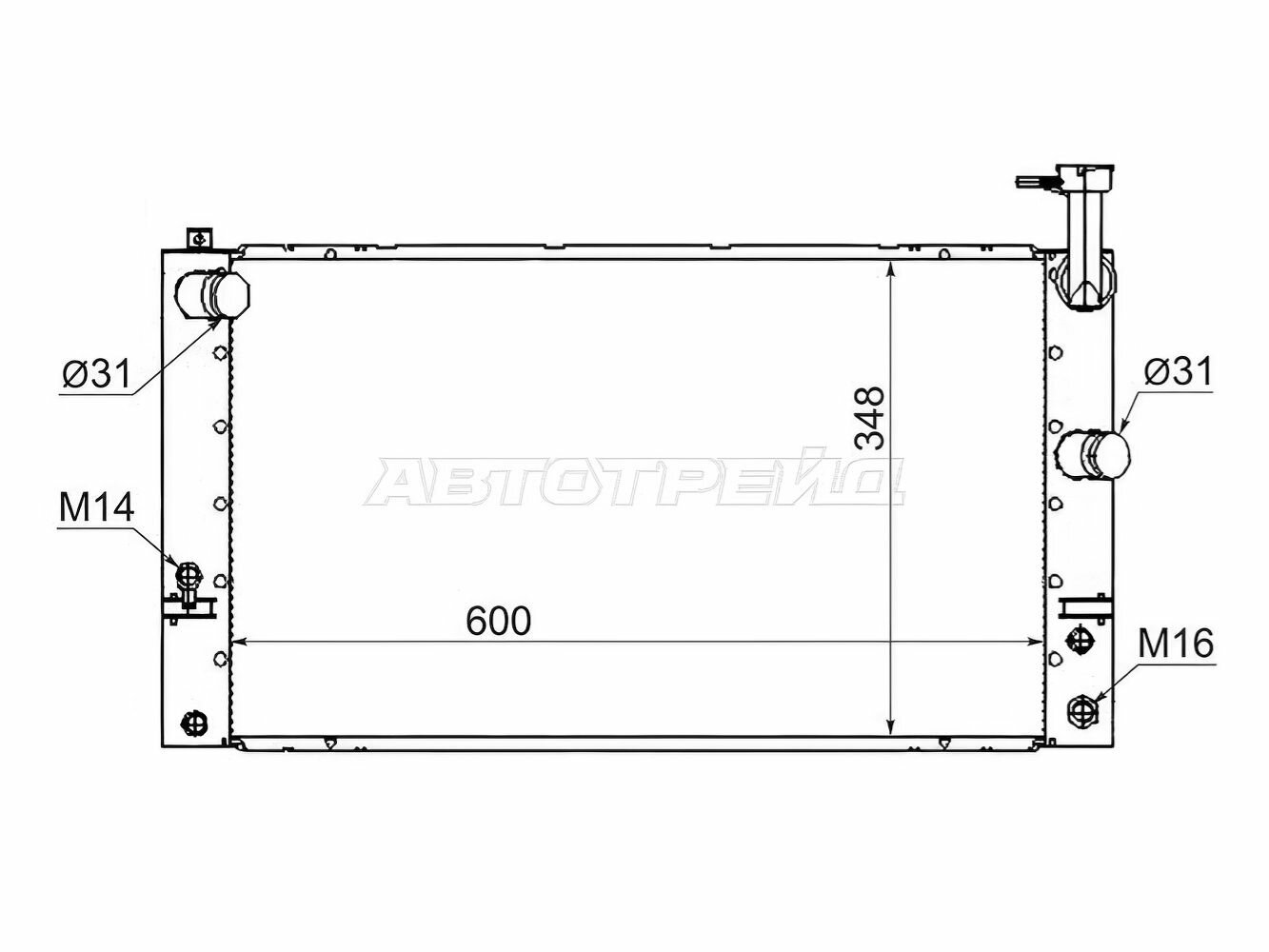 Радиатор охлаждения двигателя для Тойота Приус арт TY0002NHW20 SAT