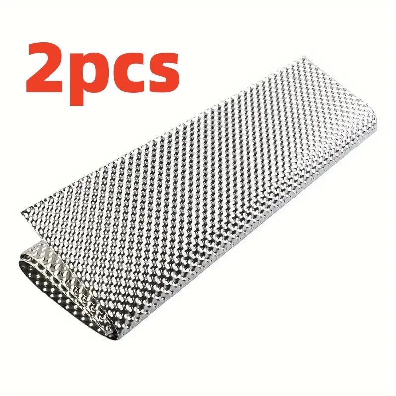 2 шт, автомобильный выхлопной алюминиевый теплозащитный экран 300x500 мм, турбо-выхлопные системы, электрическая прямая замена, детали мотоцикла