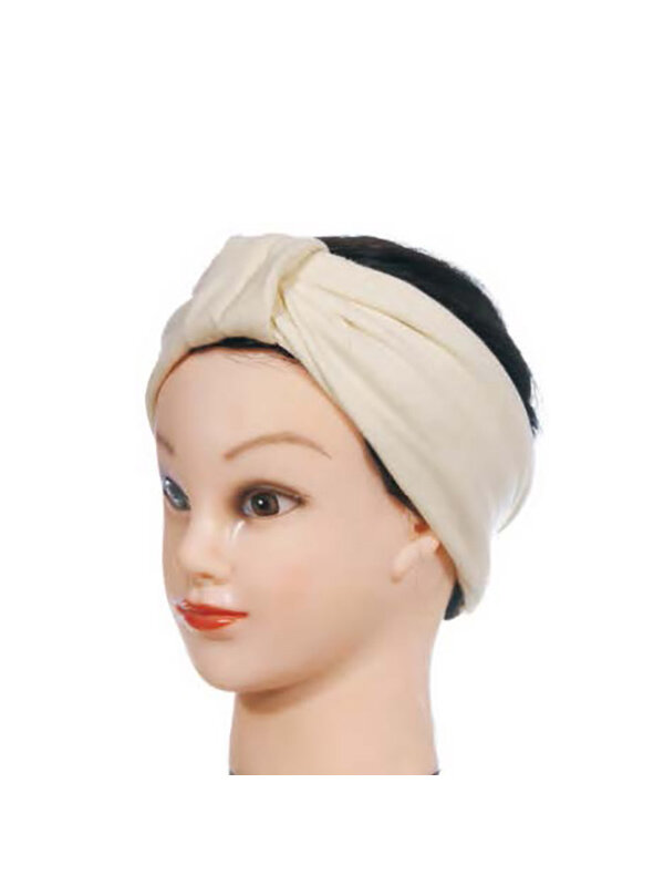 Повязка на голову бежевая
