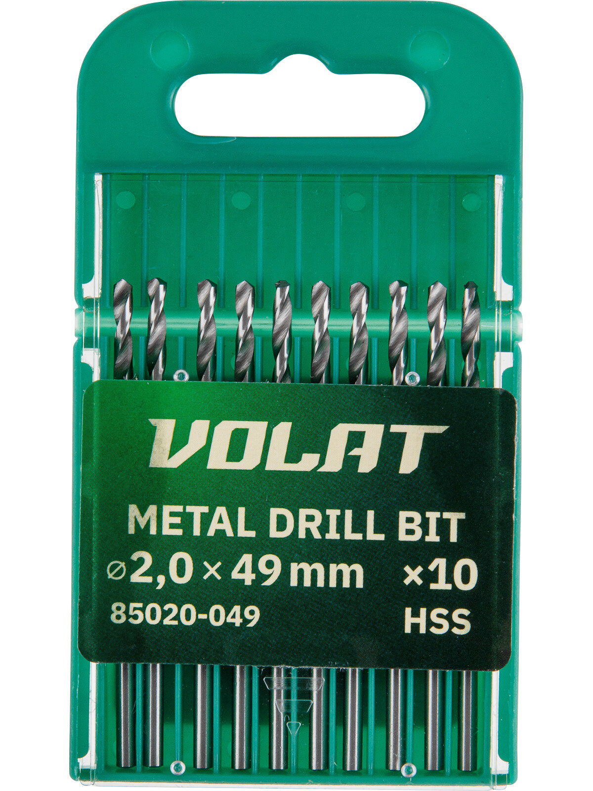 Набор сверл по металлу волат спиральные 2х24х49 мм 10 штук (85020-049)