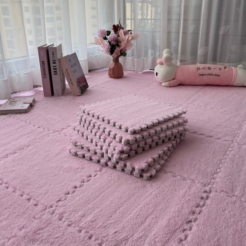 Толстоватый плющенный коврик-матрац для пола и балкона размером 30х30х1,0 см (10-ти штучный набор)