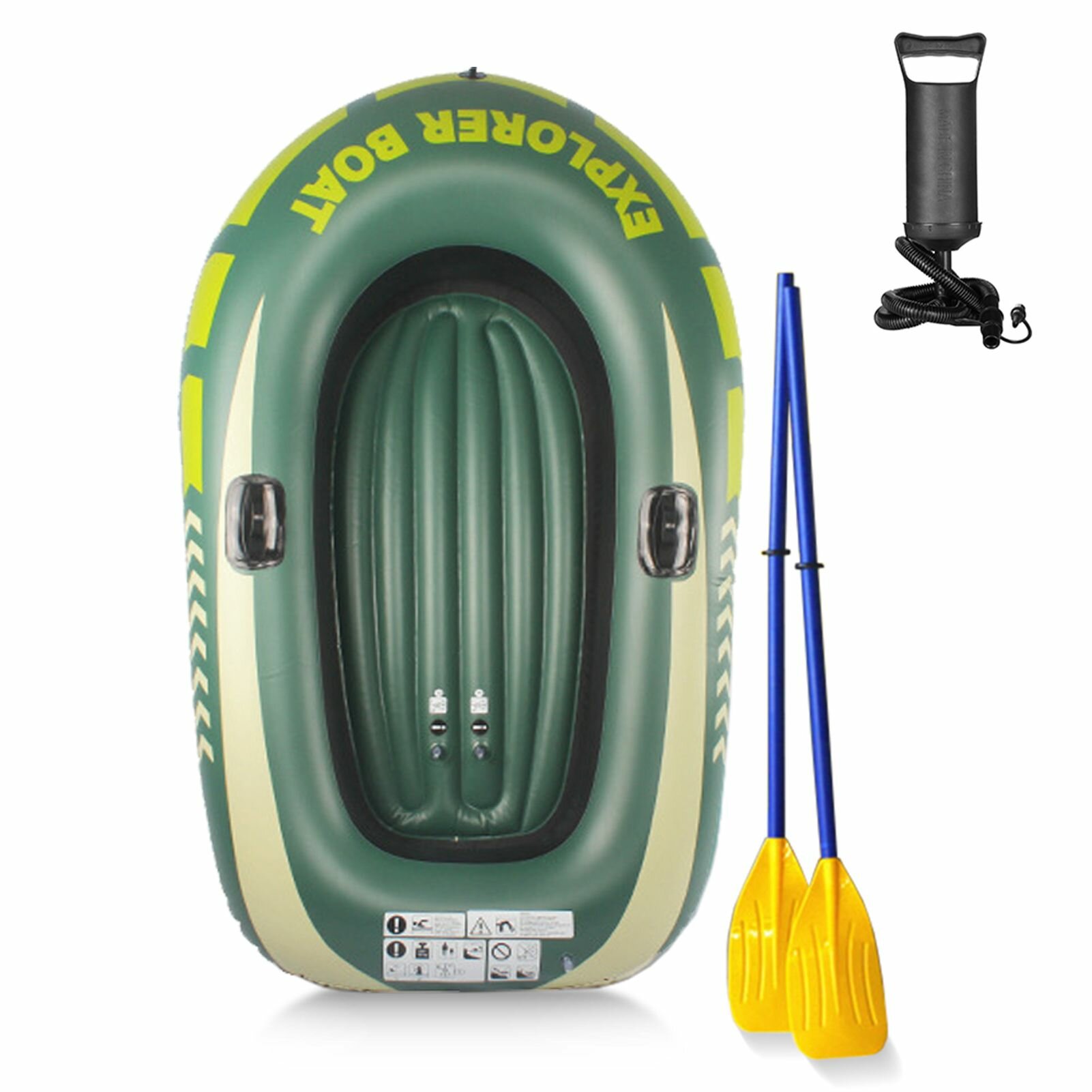 Утолщенная надувная лодка с веслами, набор насосов для каноэ, портативная рыбацкая лодка