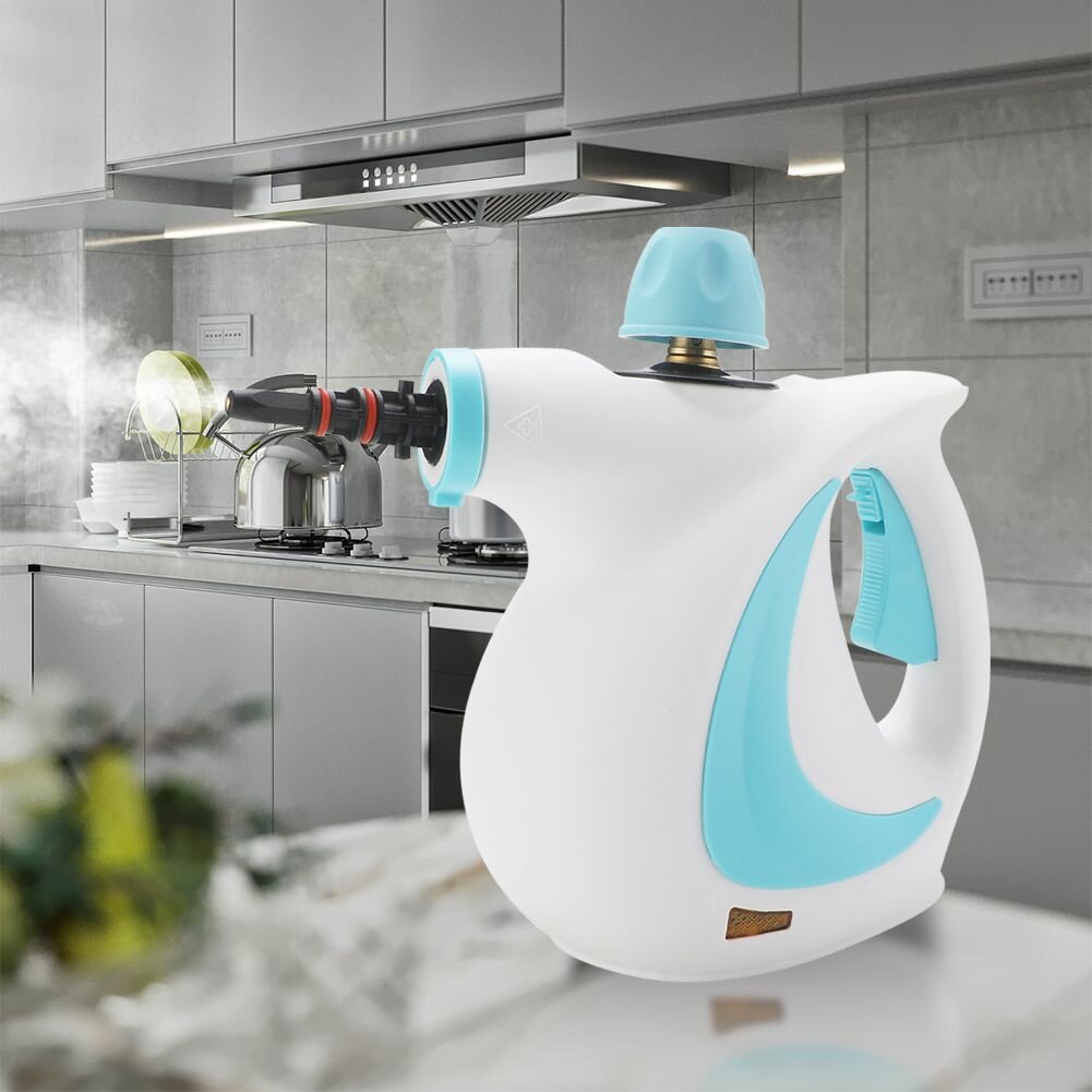 Пароочиститель высокой температуры и высокого давления, бытовой мощностью 1050 Вт, емкость резервуара для воды 350 мл, длина линии 2,8 метра, пластик