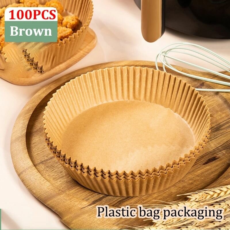 Пергаментная бумага для выпечки и аэрофритюрницы 50 листов, антипригарная, термостойкая до 220 C, маслостойкая, пищевая безопасность