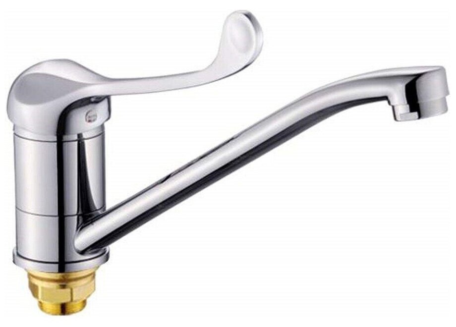 Hansen Смеситель для кухни с локтевой (хирургической) ручкой HANSEN H49015 Хром