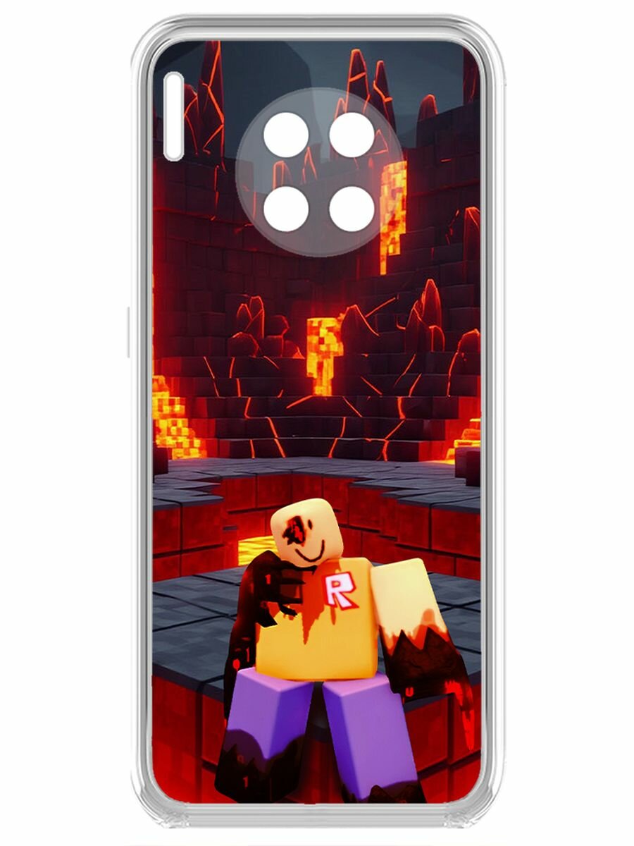 Чехол-накладка Krutoff Clear Case Roblox-Форсакен Джон Доу (Forsaken John Doe) для Huawei Mate 30