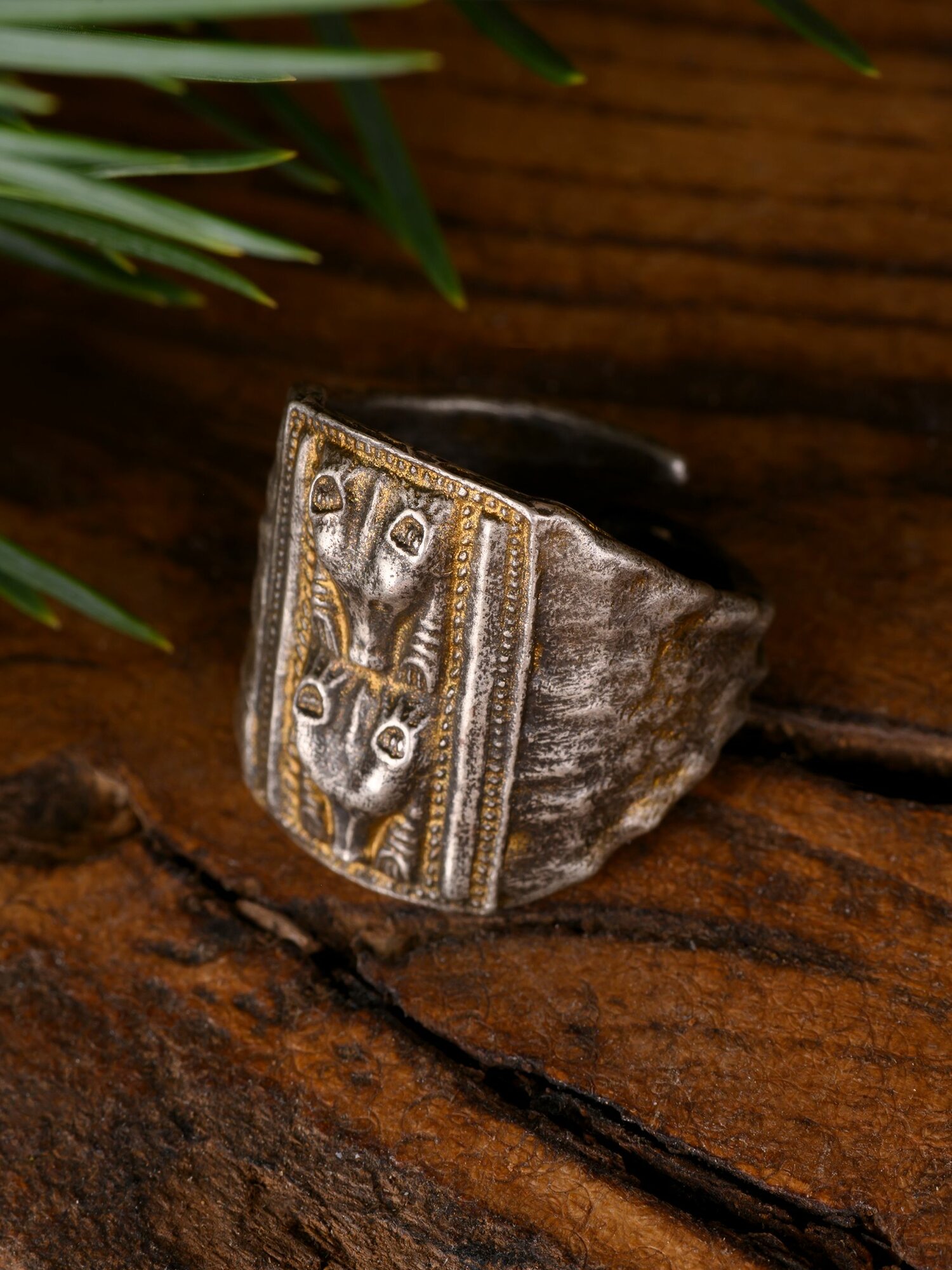 Печатка, серебро, 925 проба, чернение