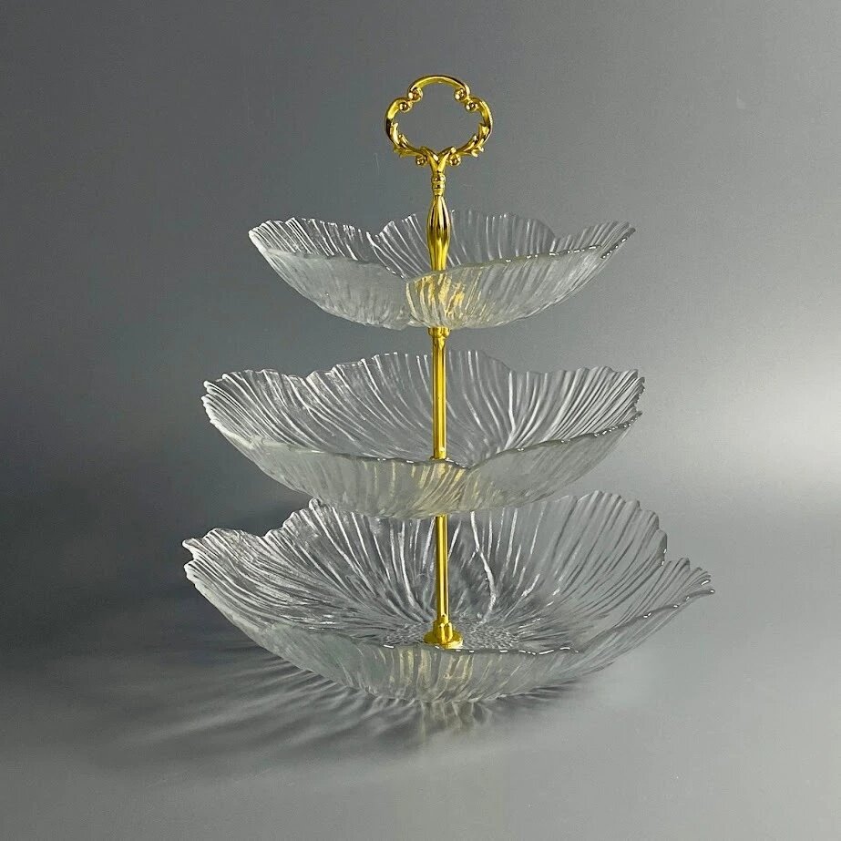 Трехъярусная этажерка Стекло 200-161 118-200-161