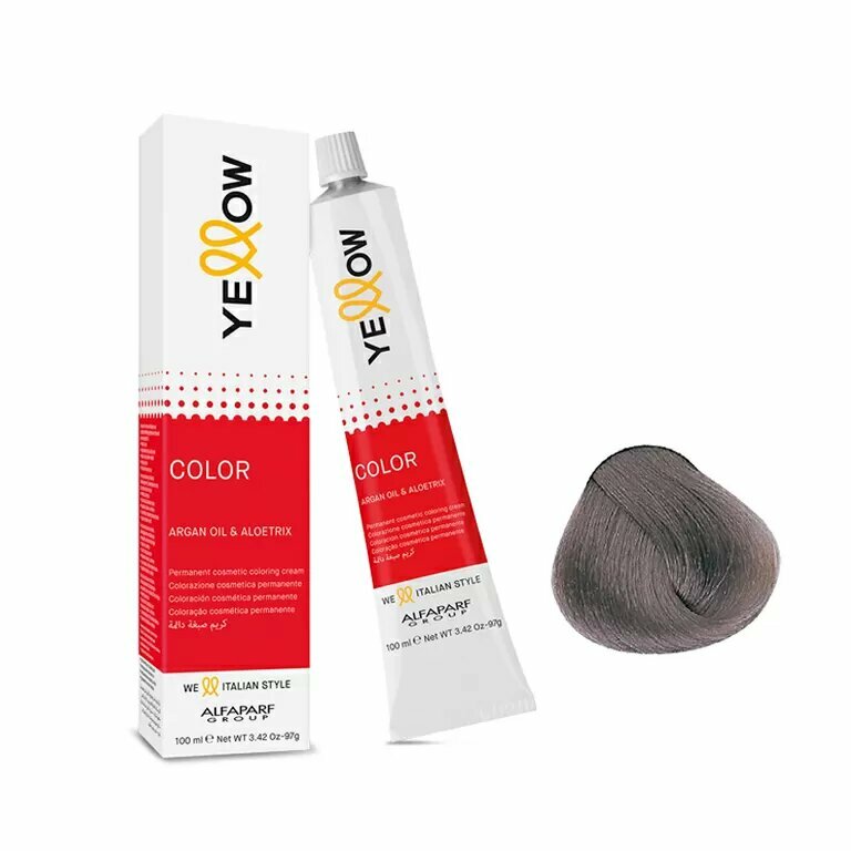 YELLOW PROFESSIONAL Ye Color Permanent Coloring Cream Ye Color Перманентная крем краска 8.21 100 мл