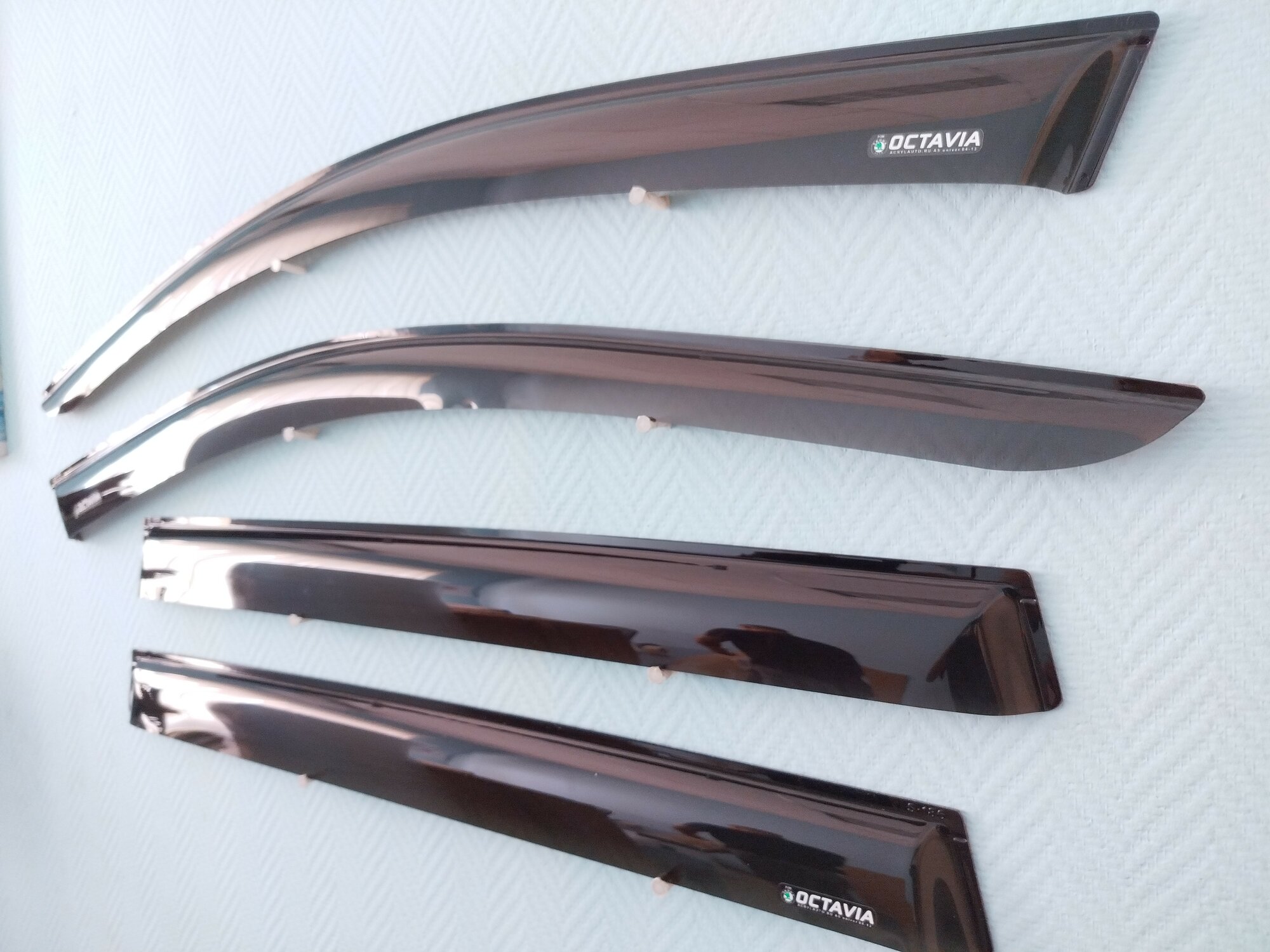 Дефлекторы окон Skoda Octavia A5 с 2004 по 2013, универсал, к-т 4 шт, скотч 3M