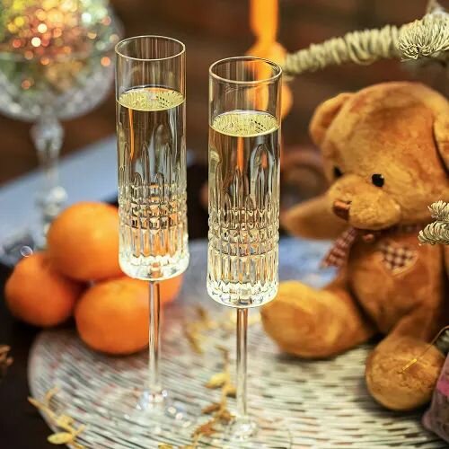 Ywy. горячиеХрустальные бокалы для шампанского, игристых вин и коктейлей, объем 120 мл, набор 6 шт, Неман серия France