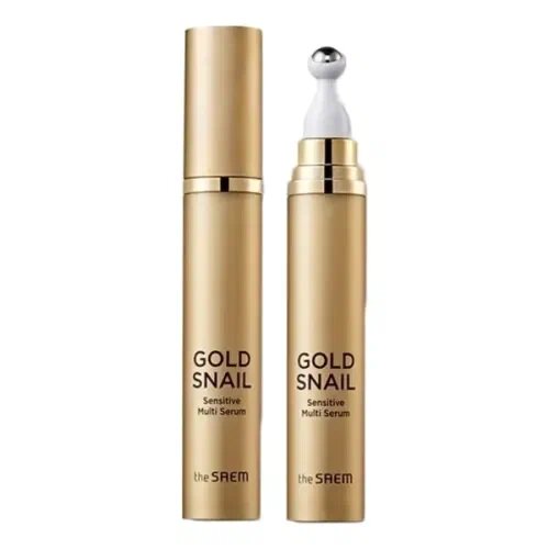 Сыворотка-роллер Sung bo Cleamy для лица Gold Snail Sensitive Multi Serum , с экстрактом золотой улитки, 15 мл