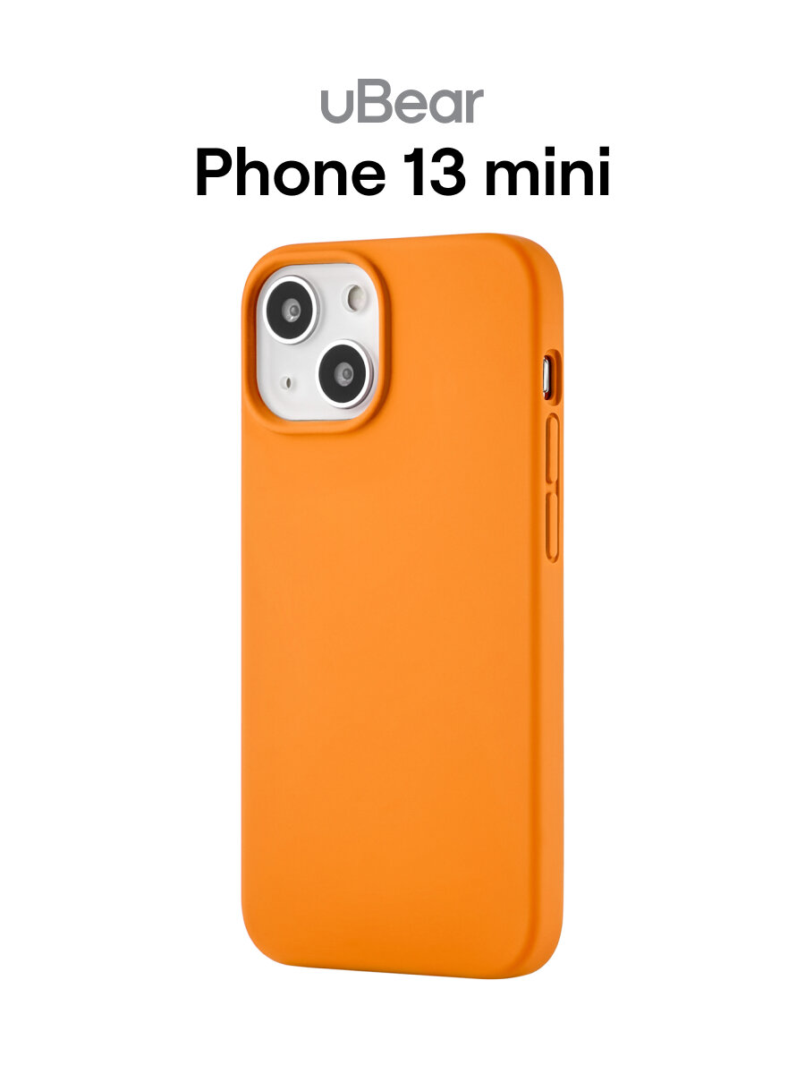 Чехол uBear Touch Case (Liquid silicone) для iPhone 13 mini, оранжевый