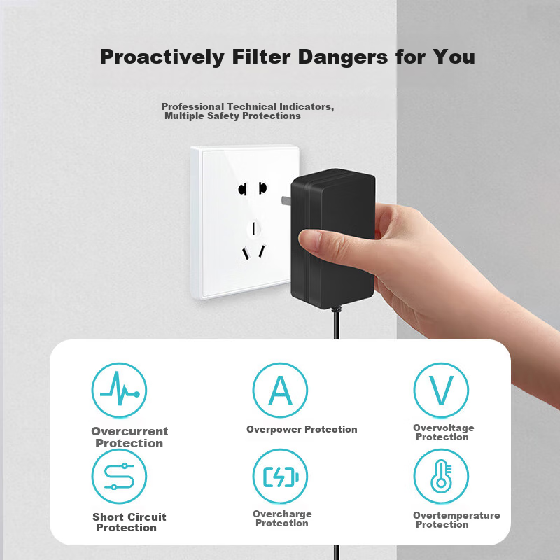 MRYC 12V 2.5A/3A Power Adapter for Computer Monitor, Router, Set-Top Box, Surveillance Camera, DC Charger 5.5*2.5/2.1mm Round Port Universal 2A