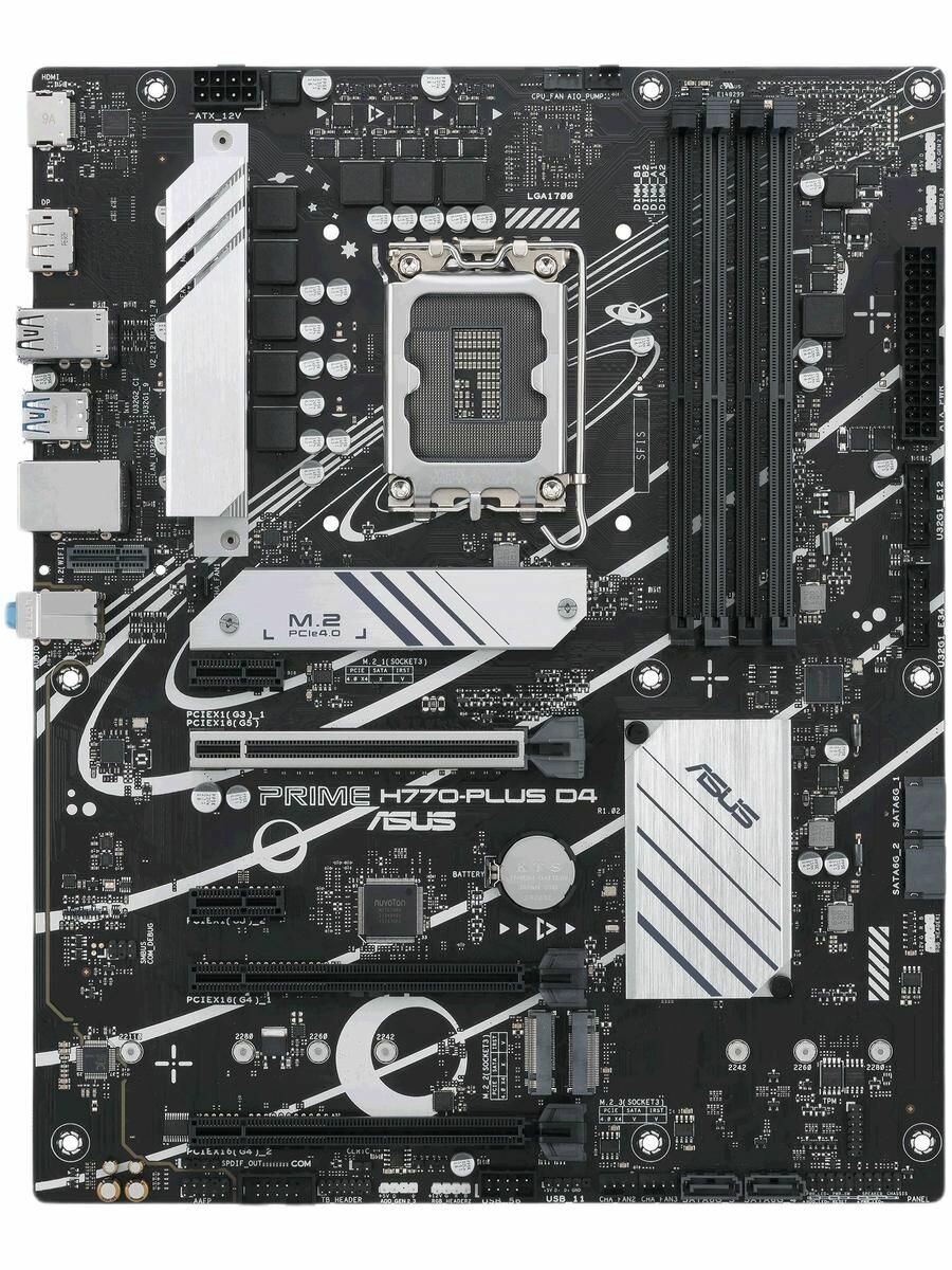 Материнская плата ASUS PRIME H770-PLUS D4 (LGA1700, ATX)