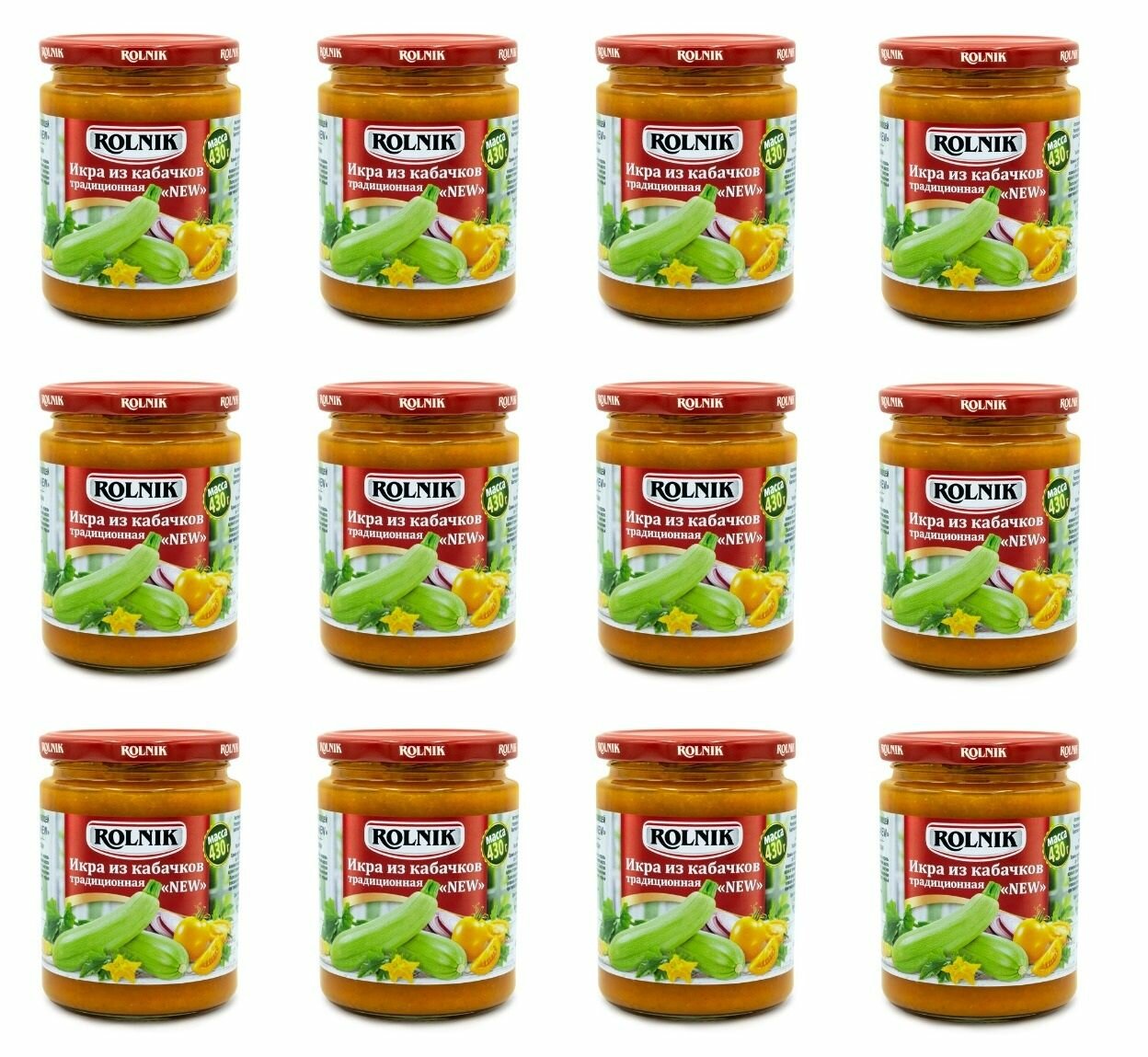 Знаток Икра из кабачков Традиционная, Беларусь, 430 г, 12 шт в коробке