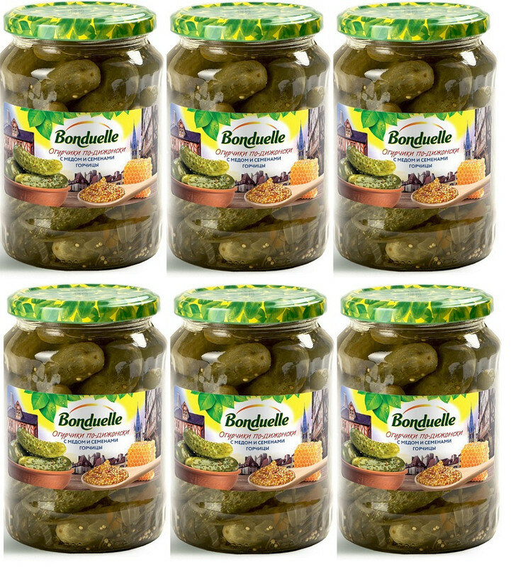 Бондюэль Огурцы огурчики по-дижонски,680г , 6шт