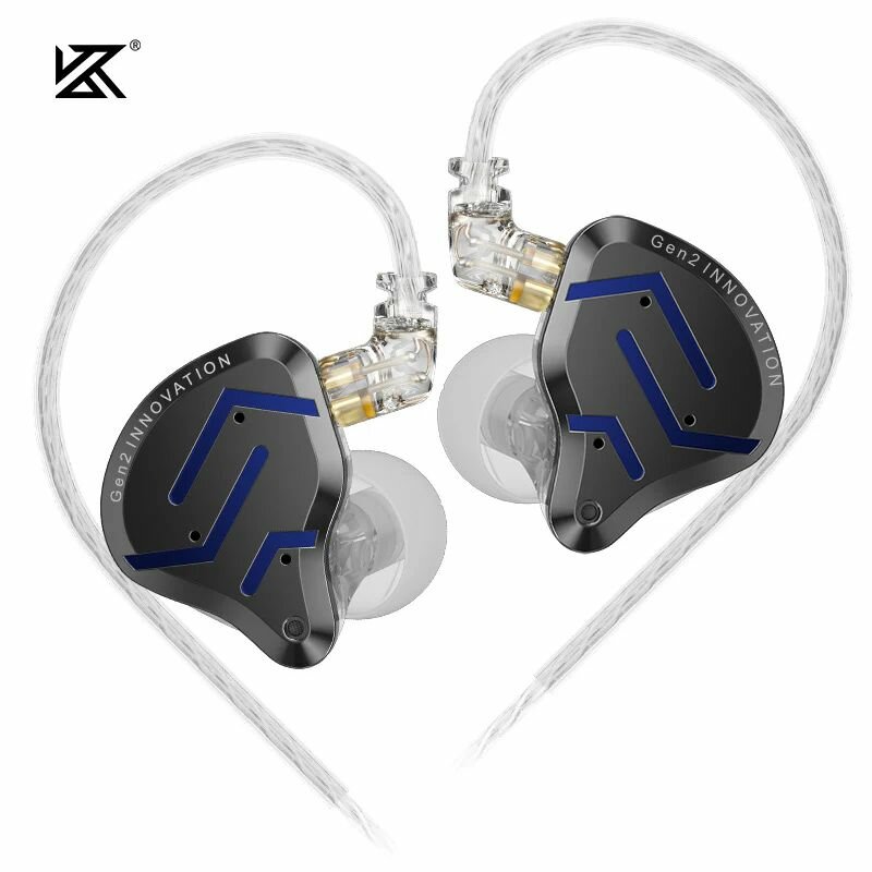 KZ Acoustics ZSN PRO 2 без микрофона, синий, проводные наушники